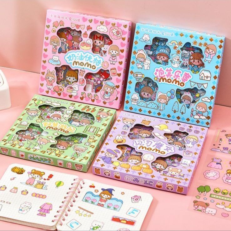 Jual Sticker Momo Aesthetic Stiker Buku Diary Tumbr Botol Lucu | Shopee ...