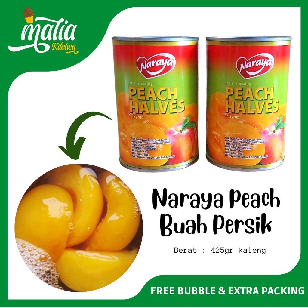 Jual Naraya Peach Buah Persik Buah Kaleng 425 Gr | Shopee Indonesia