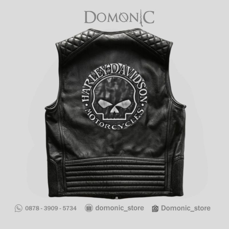 Jual vest kulit Harley Davidson rompi kulit rompi touring club moge ...