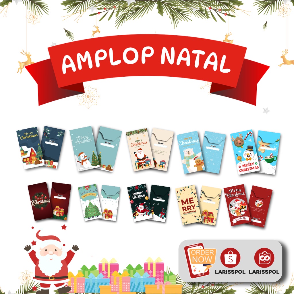 Jual AMPLOP NATAL / ANGPAO MENARIK CUSTOM NAMA | Shopee Indonesia