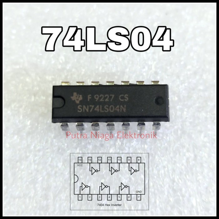 Jual ic TTL 7404 74LS04 Hex Inverting Gate Logic High Quality putr4n14 Ayo Beli | Shopee Indonesia