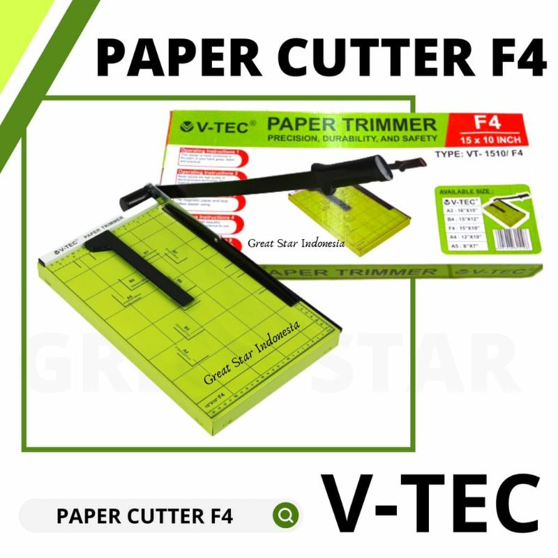 Jual Alat Pemotong Kertas Paper Trimmer Pemotong Kertas V Tec F4