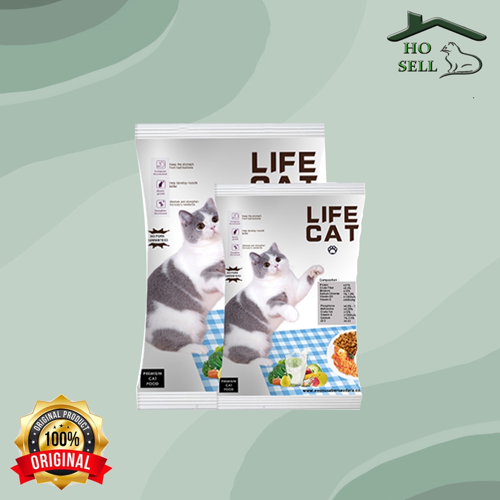 Jual LIFE CAT DRY FOOD MAKANAN KUCING PREMIUM 1KG | Shopee Indonesia