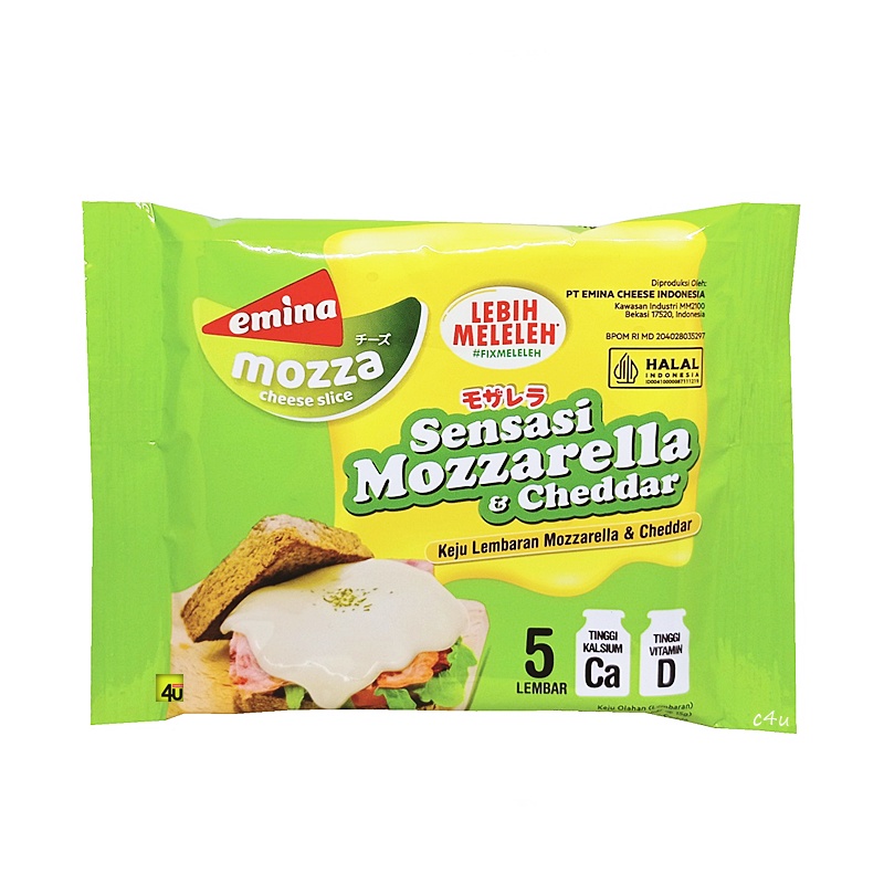 Jual EMINA Mozza Cheese Slice - Pack isi 5 lembar | Shopee Indonesia