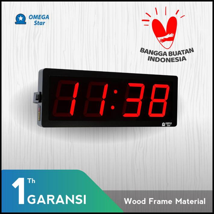 Jual Promo Jam Digital Dinding Kayu 3Inch/Wooden Digital Clock Modern ...