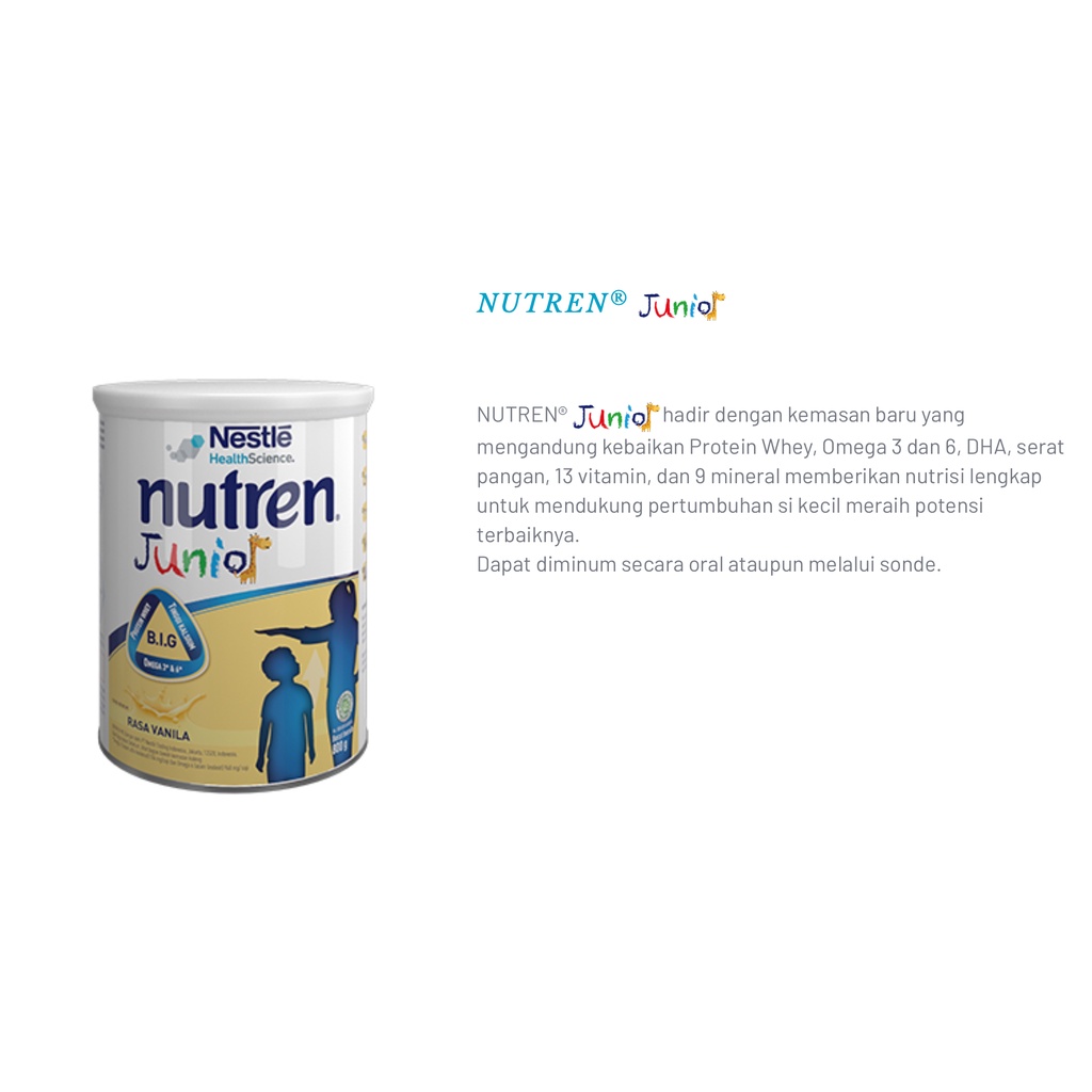 Jual Susu Nestle Nutren Junior Vanila 800g Untuk Anak Usia 1-10 Tahun ...
