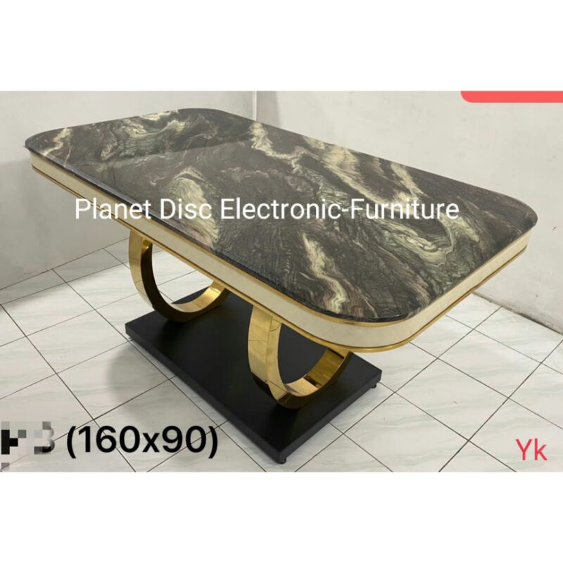 Jual Meja Makan Marmer (Hitam) 160cm Marmer Dining Table Meja Makan ...