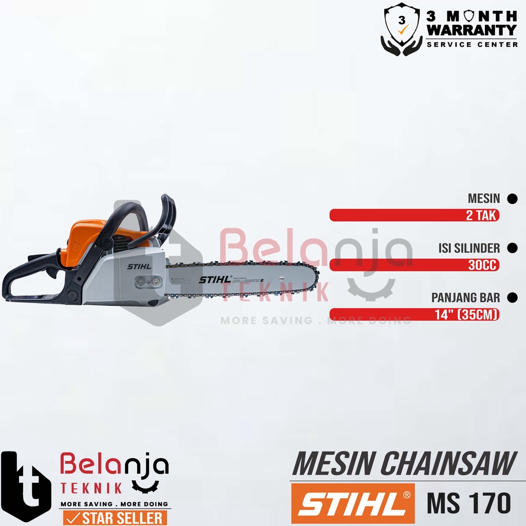 Jual STIHL Mesin Potong Kayu MS 170 Chain Saw 14 Inch CHAINSAW MS170 | Shopee Indonesia