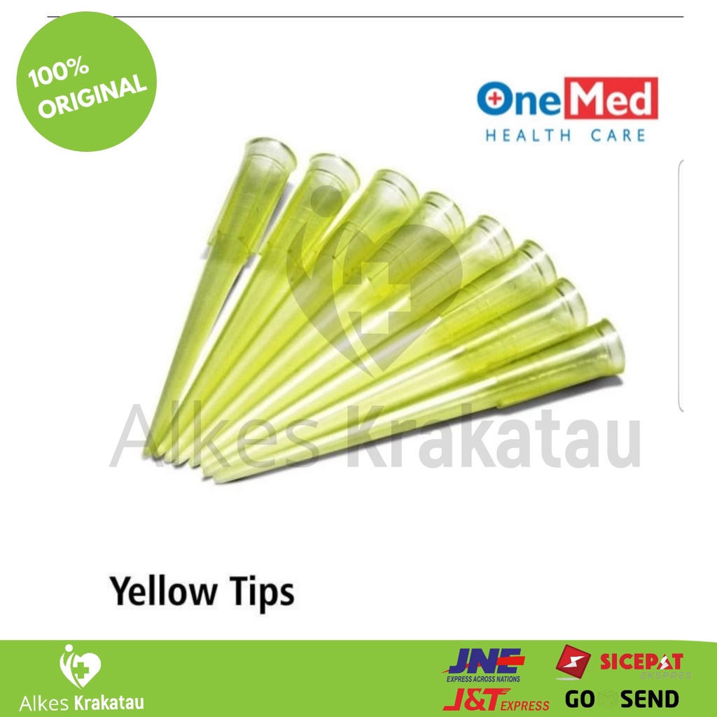 Jual Yellow Tip 200 Onemed isi 1000pcs / Pipette Tip 200 uL | Shopee ...