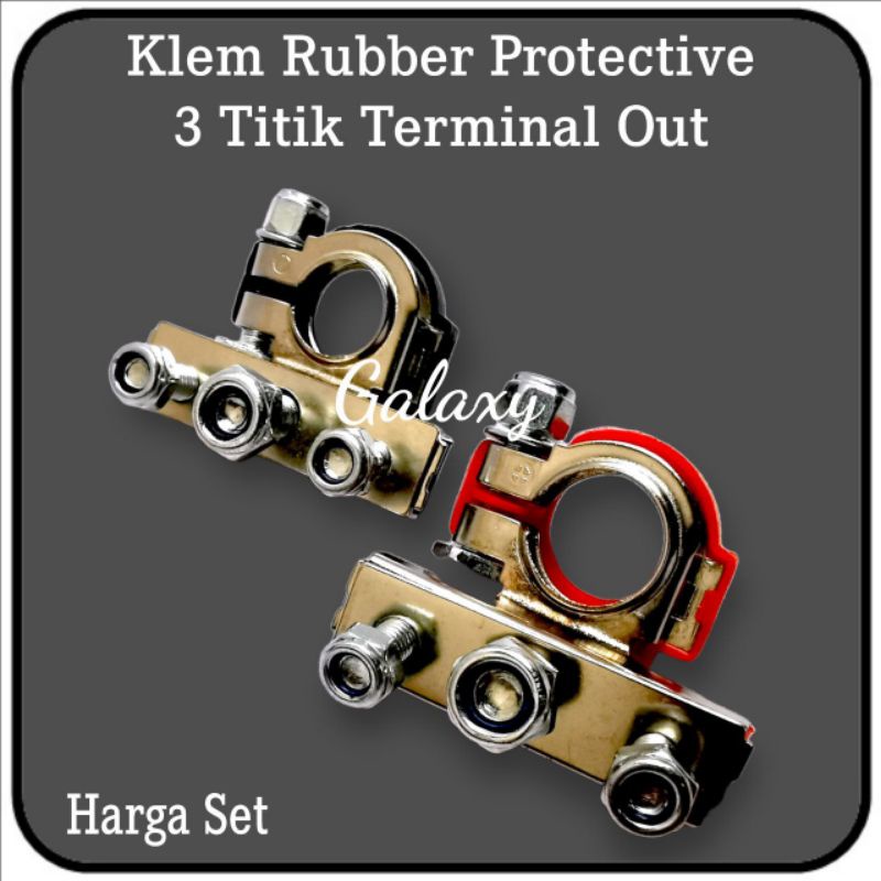 Jual Klem Aki Accu Plus Terminal 3 Lobang - Harga Sapasang | Shopee ...