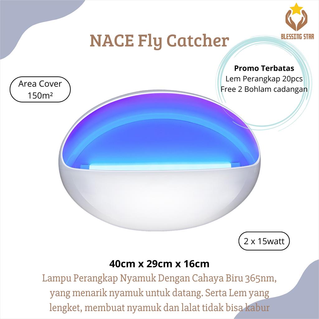Jual Nace Fly Catcher 15w x 2 lampu flycatcher perangkap lalat nyamuk | Shopee Indonesia