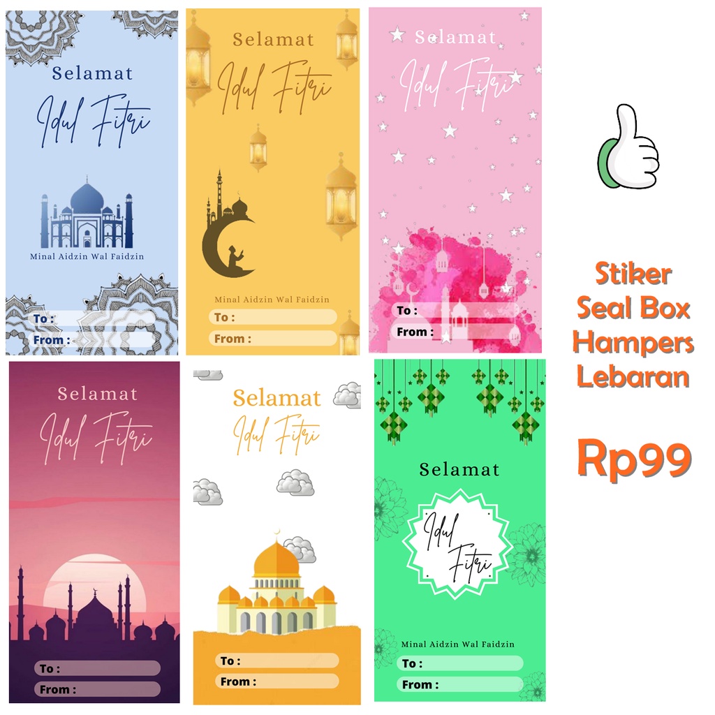 Jual Stiker Seal Box Packaging Segel Hampers Lebaran Idul Fitri ...