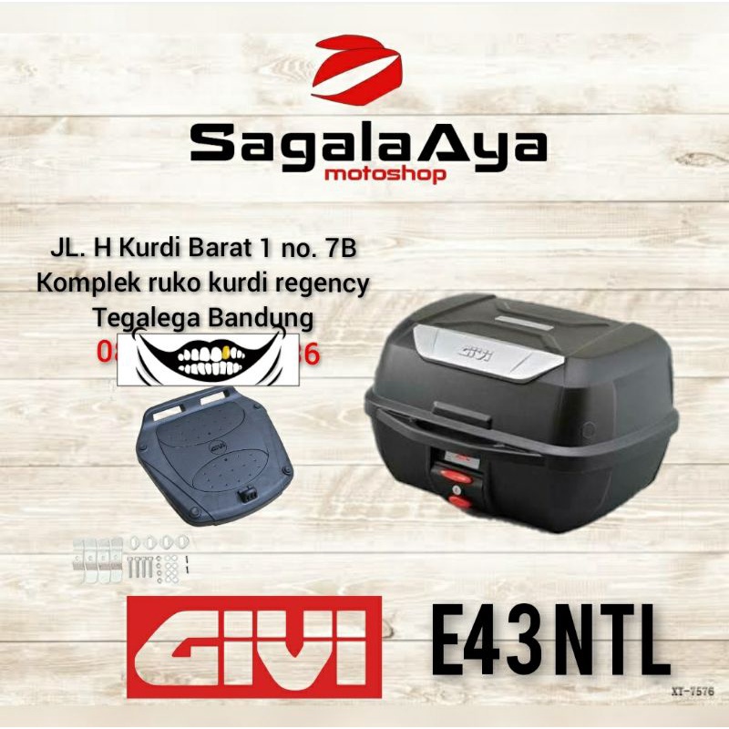 Jual BOX GIVI E43NTL E43 NTL TOP BOX MOTOR ORIGINAL PRODUCT BASEPLATE MP70 | Shopee Indonesia