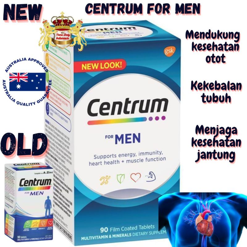 Jual Centrum For Men 90 Tablets Exclusive Size | Shopee Indonesia