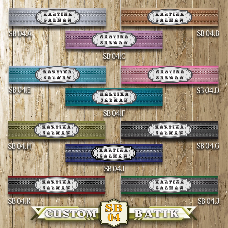 Jual 300+ Desain Sabuk Undangan Custom Motif Batik / Bunga / Simpel ...