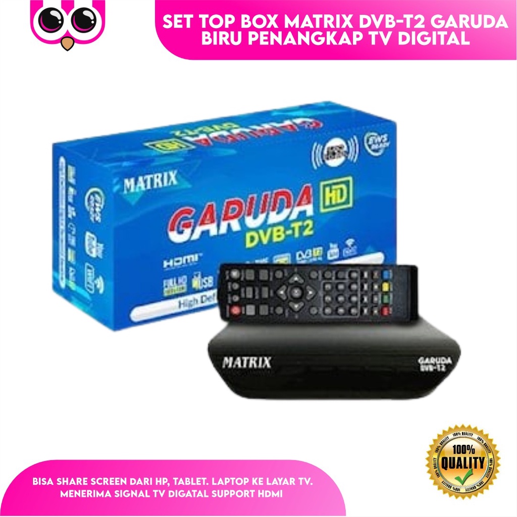 Jual SET TOP BOX MATRIX DVB-T2 GARUDA BIRU PENANGKAP TV DIGITAL / STB ...