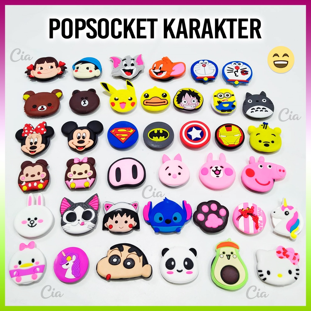 Jual Handgrip Griptok Popsocket Karakter Kartun Cartoon Lucu Phone ...