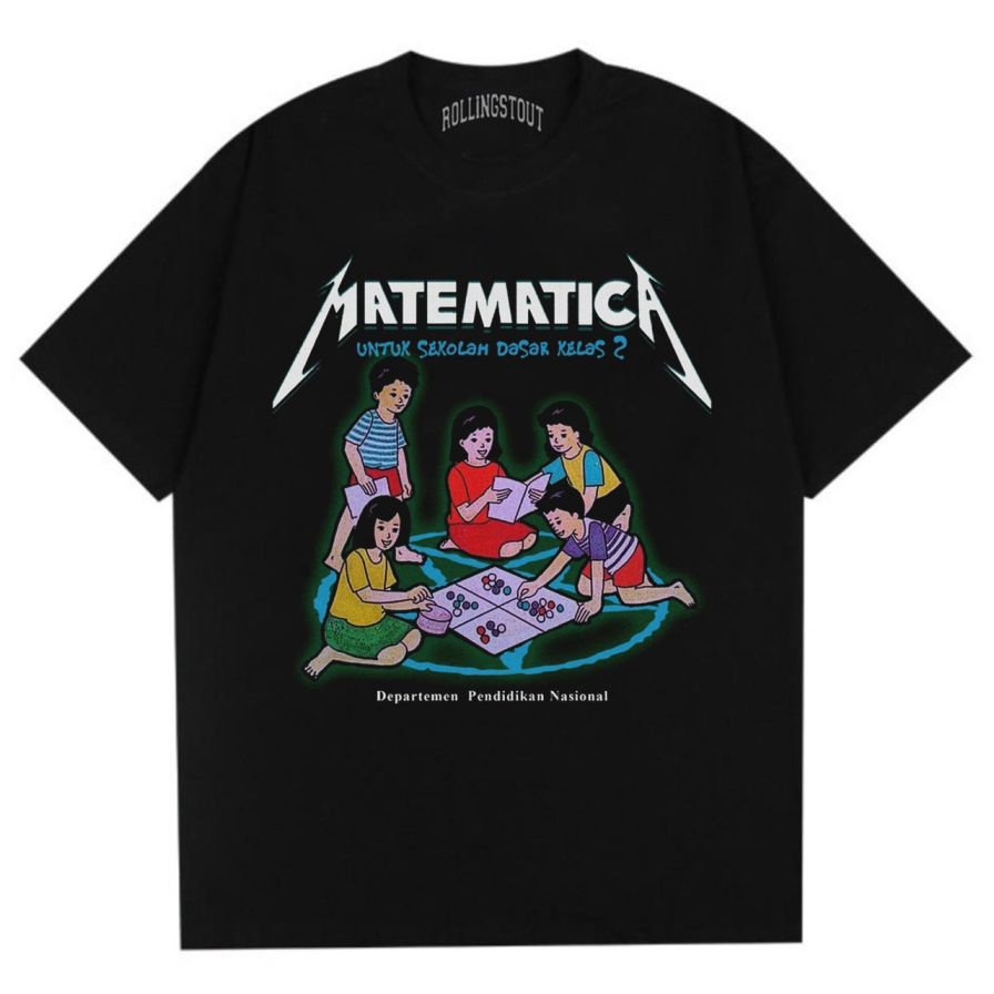 Jual Rollingstout Tshirt - Matematika Perkalian | Parodi Band Metallica ...