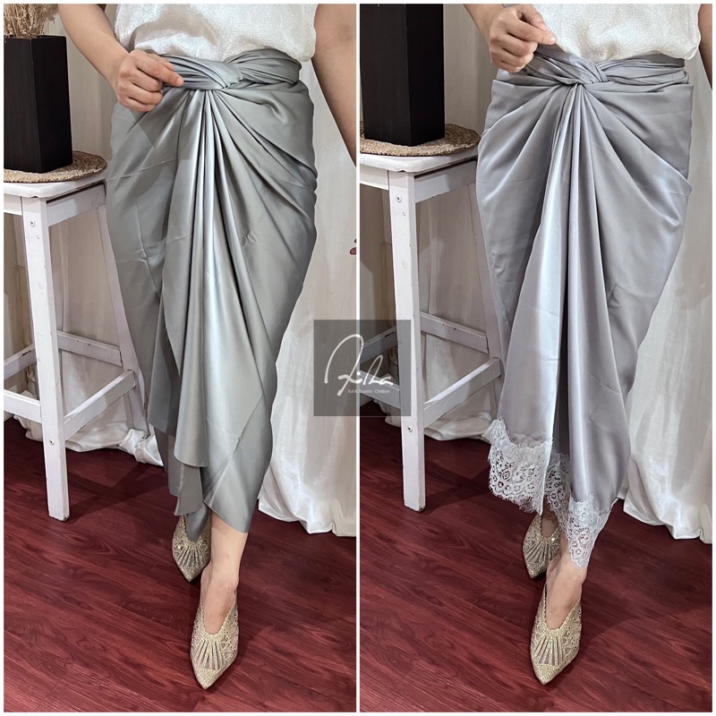 Jual AIRA BATIK _ Rok Lilit Instan Bahan Maxmara Lace dan Non Lace ...