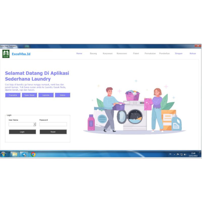 Jual Aplikasi Laundry ExcelVba | Shopee Indonesia