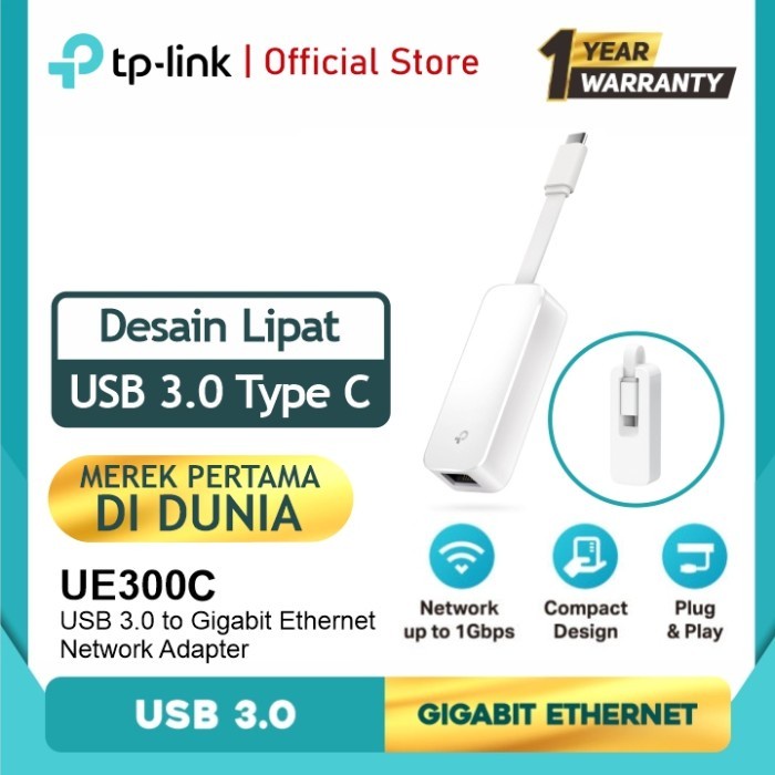 Jual TP-LINK UE300C USB Type-C to RJ45 Gigabit Ethernet Network Adapter ...