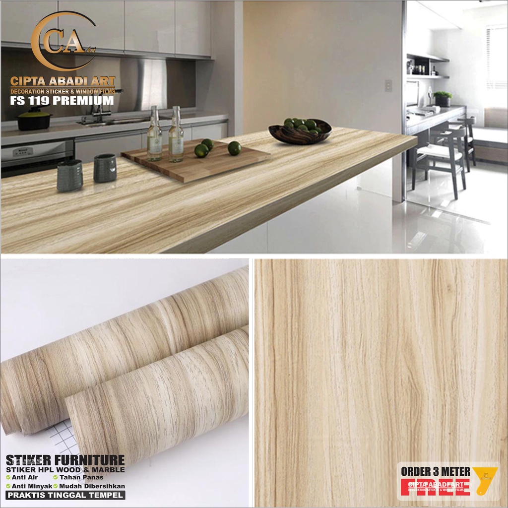 Jual Wallpaper Stiker Lemari Meja Kayu Bertekstur Natural Premium ...
