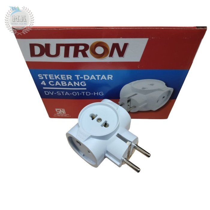 Jual STEKER COLOKAN DUTRON T 4 LUBANG COLOKAN CABANG 4 COLOKAN T MULTI ...