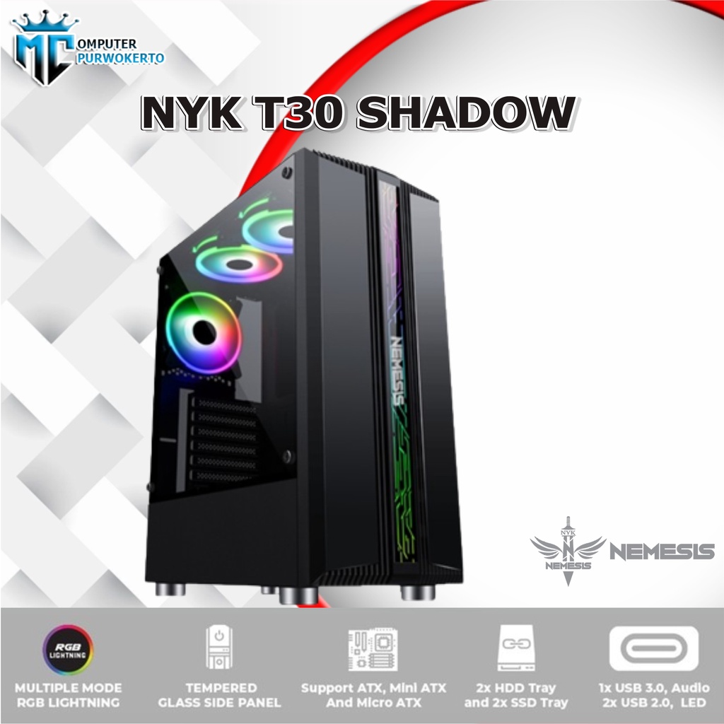 Jual Casing Gaming NYK Nemesis T30 Shadow | Shopee Indonesia