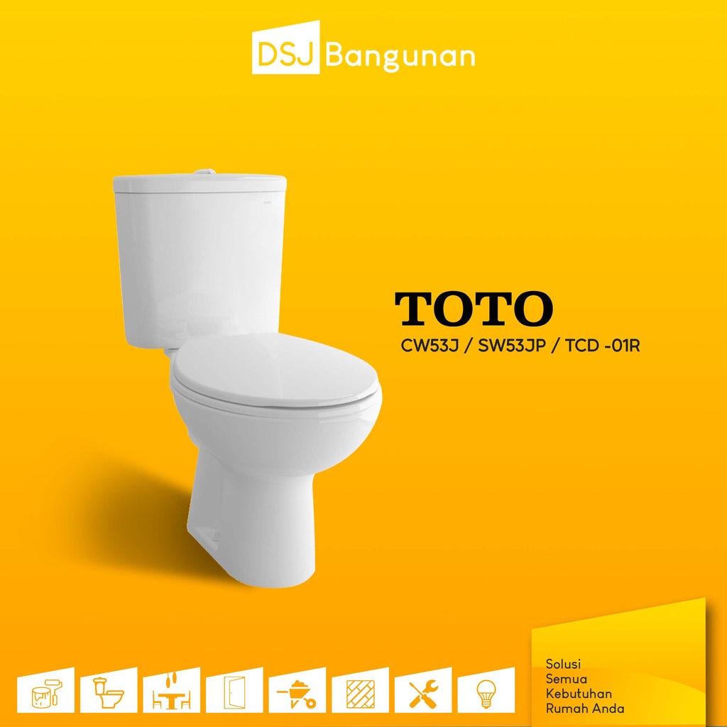 Jual TOTO Closet Duduk CW 53 J / SW53JP /TCD-01R | Shopee Indonesia