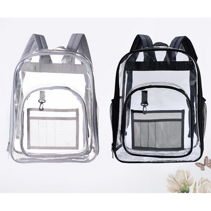 Jual Tas Transparan Clear Backpack Transparent Ransel Wanita PVC tas ...