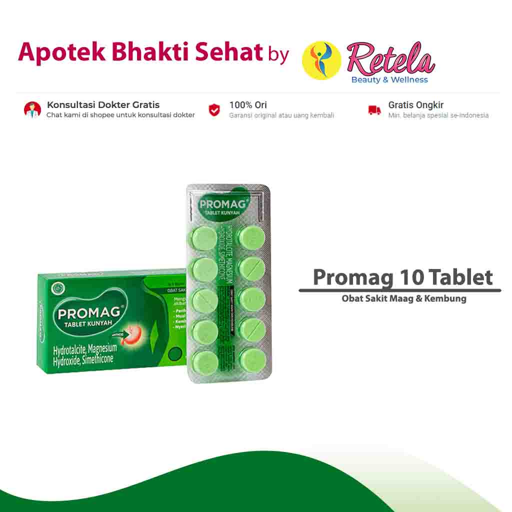Jual PROMAG TABLET 1 STRIP 10 TABLET | Shopee Indonesia
