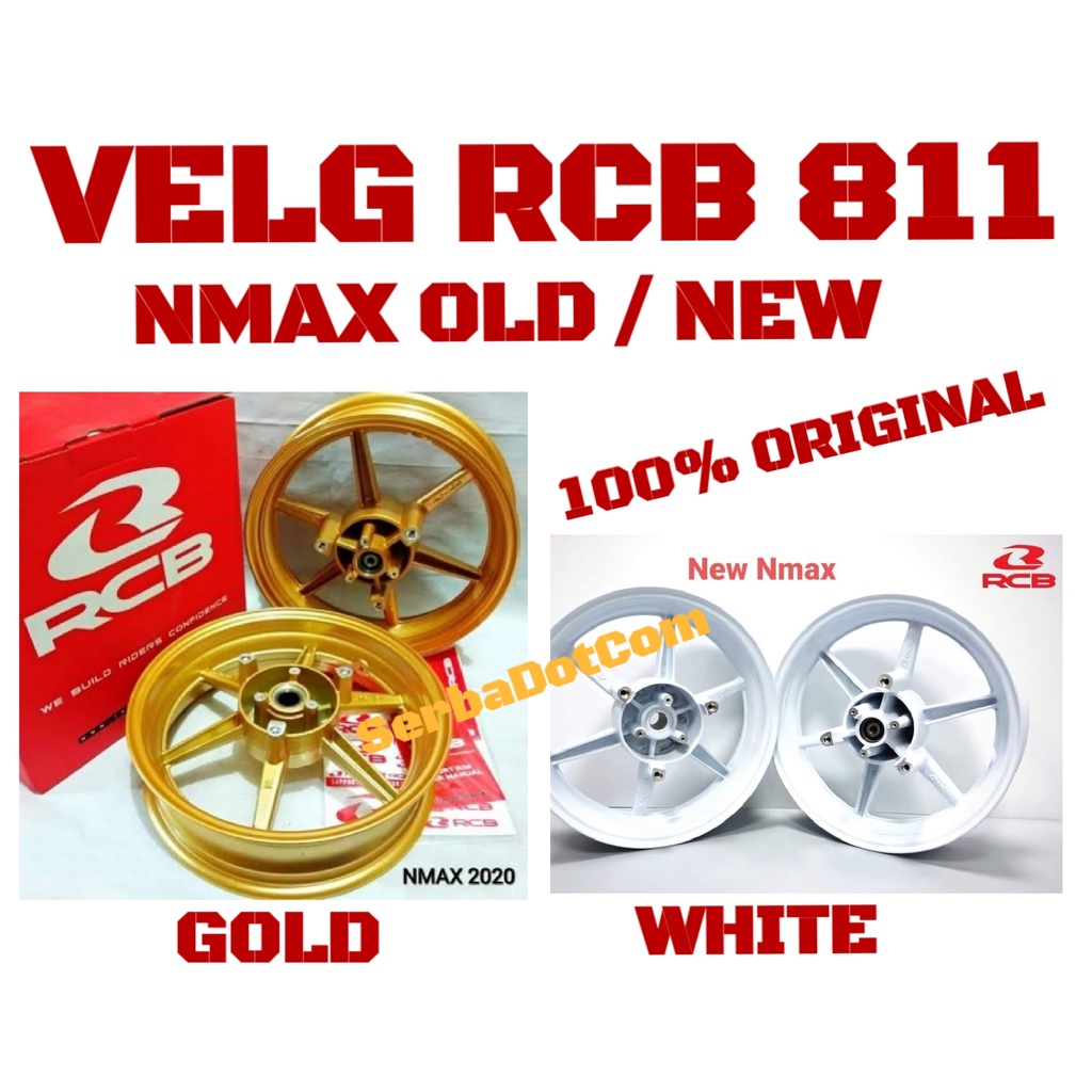 Jual VELG RCB RACING BOY NMAX OLD NEW 811 GOLD WHITE RING 13 GOLD R13 ...