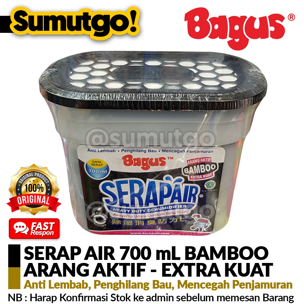 Jual BAGUS 700ml Serap Air Bamboo Arang Aktif Charcoal 700 ml Anti ...