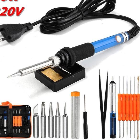 Jual Langsung Order Peralatan Solder Listrik Kit 7 in 1 60W 220V Tools Set Lengkap Komplit ...