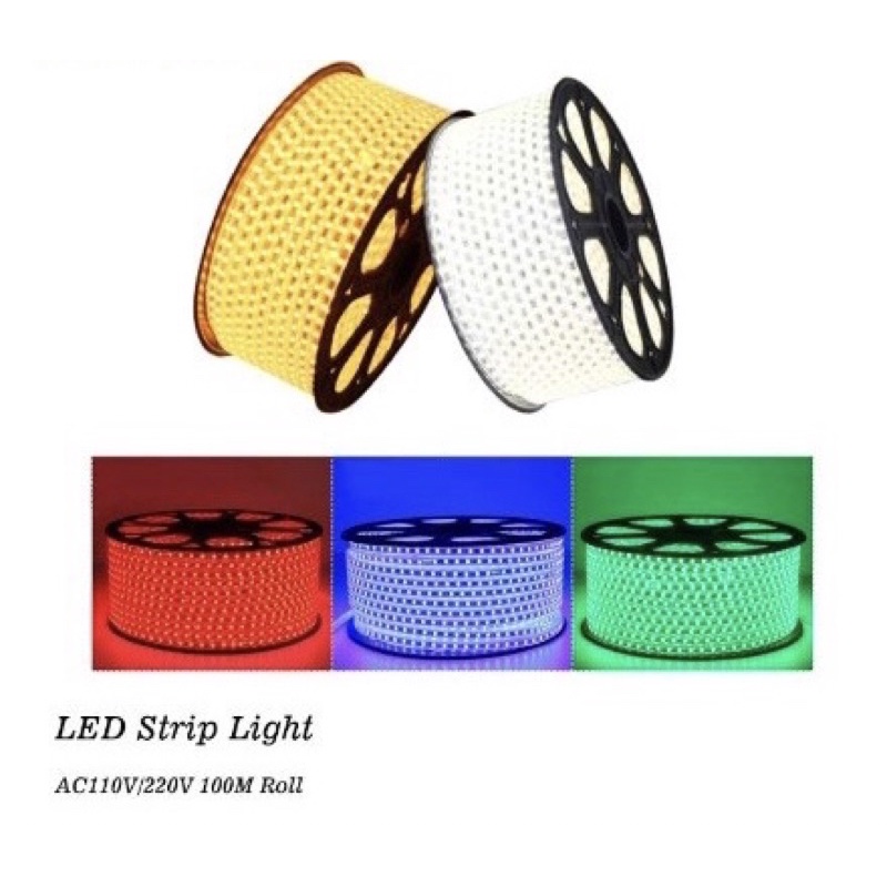 Jual Lampu led strip selang SMD 5050 220v 100m 100 meter lampu led ...