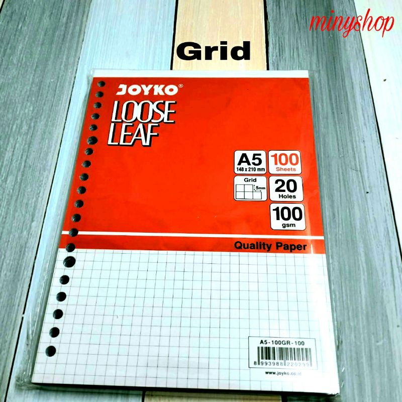 Jual Isi Kertas Binder File Loose Leaf A5 B5 Grid Dotted Plain 100 Lembar | Shopee Indonesia