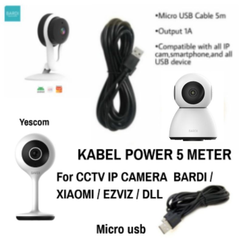 Jual KABEL POWER CCTV IP CAMERA BARDI/XIAOMI/EZVIZ/V380/GADGET/CAMERA ...