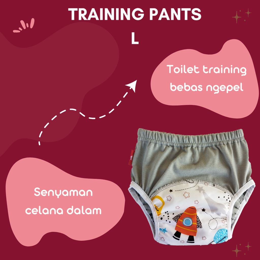 Jual Training Pant Klodiz Size L (bb 11-14kg) | Shopee Indonesia