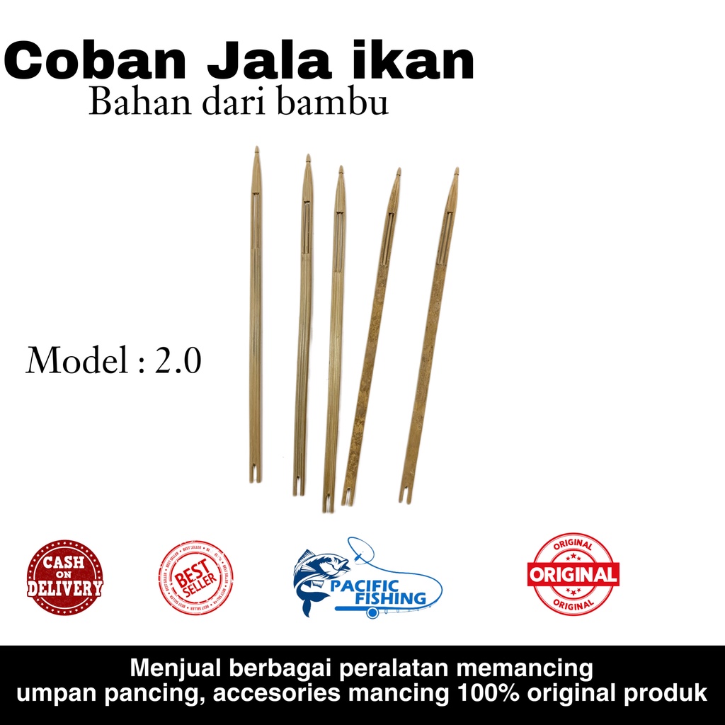 Jual Coban jala ikan | alat jahit jaring dari bambu | Shopee Indonesia