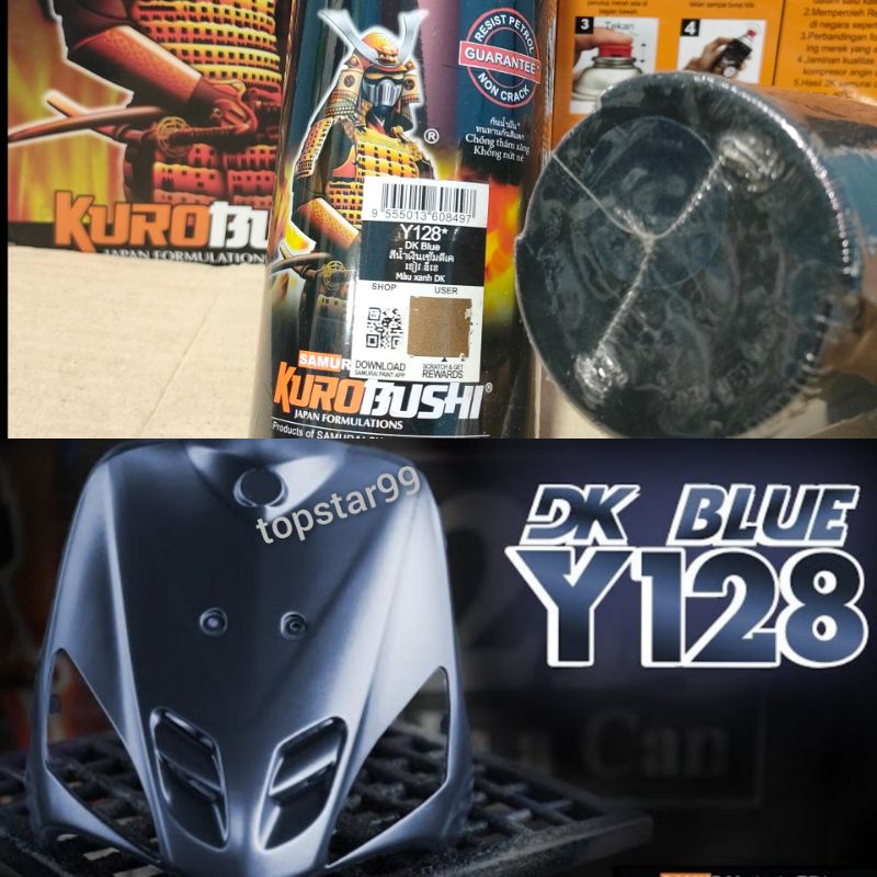 Jual Pilok Pilox Cat Samurai Paint DK Blue Biru Y128 128 400ml Cat Semprot SamuraiPaint ...