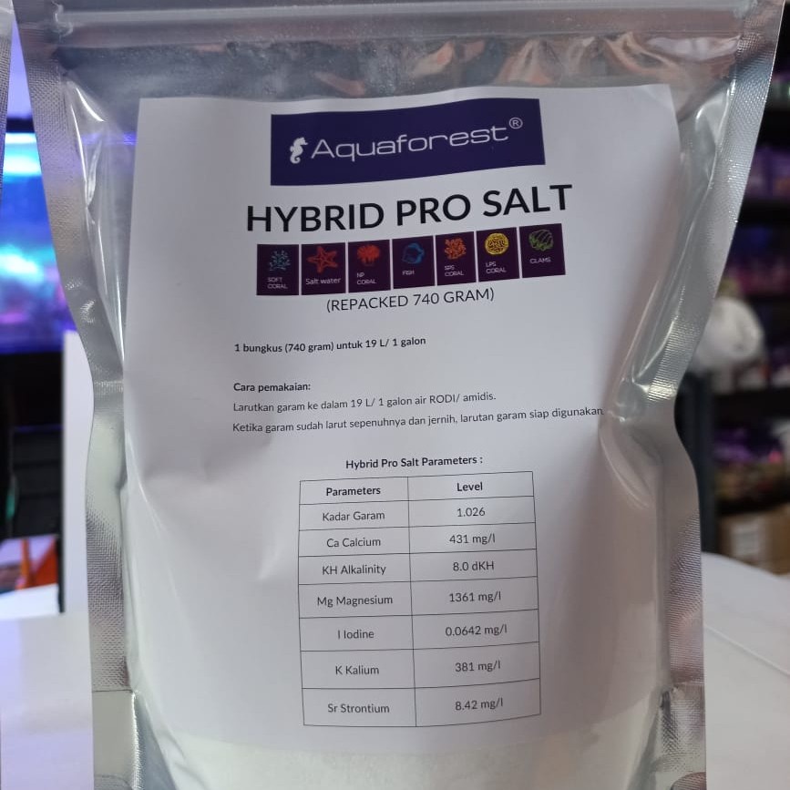 Jual Aquaforest Hybrid Pro Salt Repack 740 Gram | Shopee Indonesia