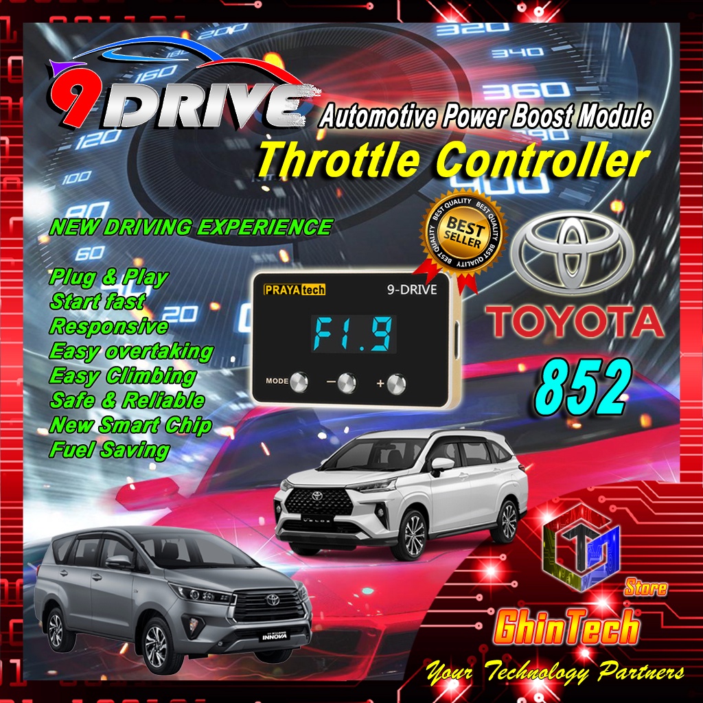 Jual PRAYATECH 9 DRIVE 852 THROTTLE CONTROLLER PIGGYBACK TOYOTA 852 REMAP ECU AVANZA INNOVA ...