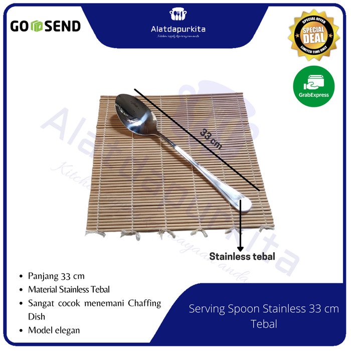 Jual Vegg Sendok Lauk Serving Spoon Prasmanan Stainless Tebal Panjang ...