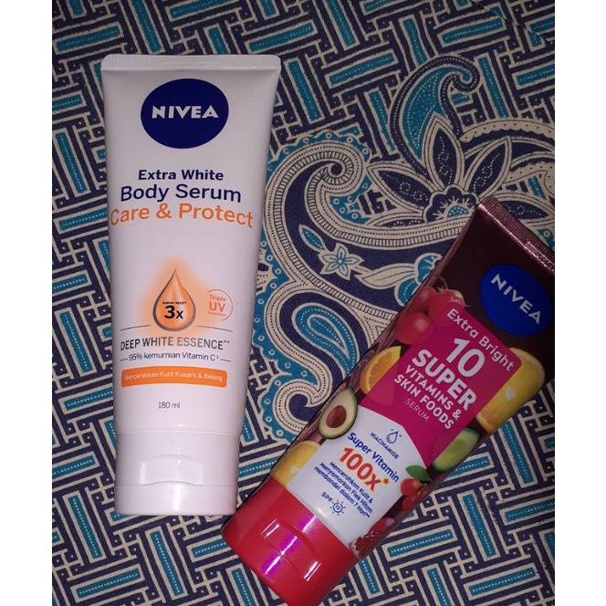 Jual Nivea Body Serum Super 10 Vitamin Niacinamide Uv Extra Whitening 180ml Shopee Indonesia