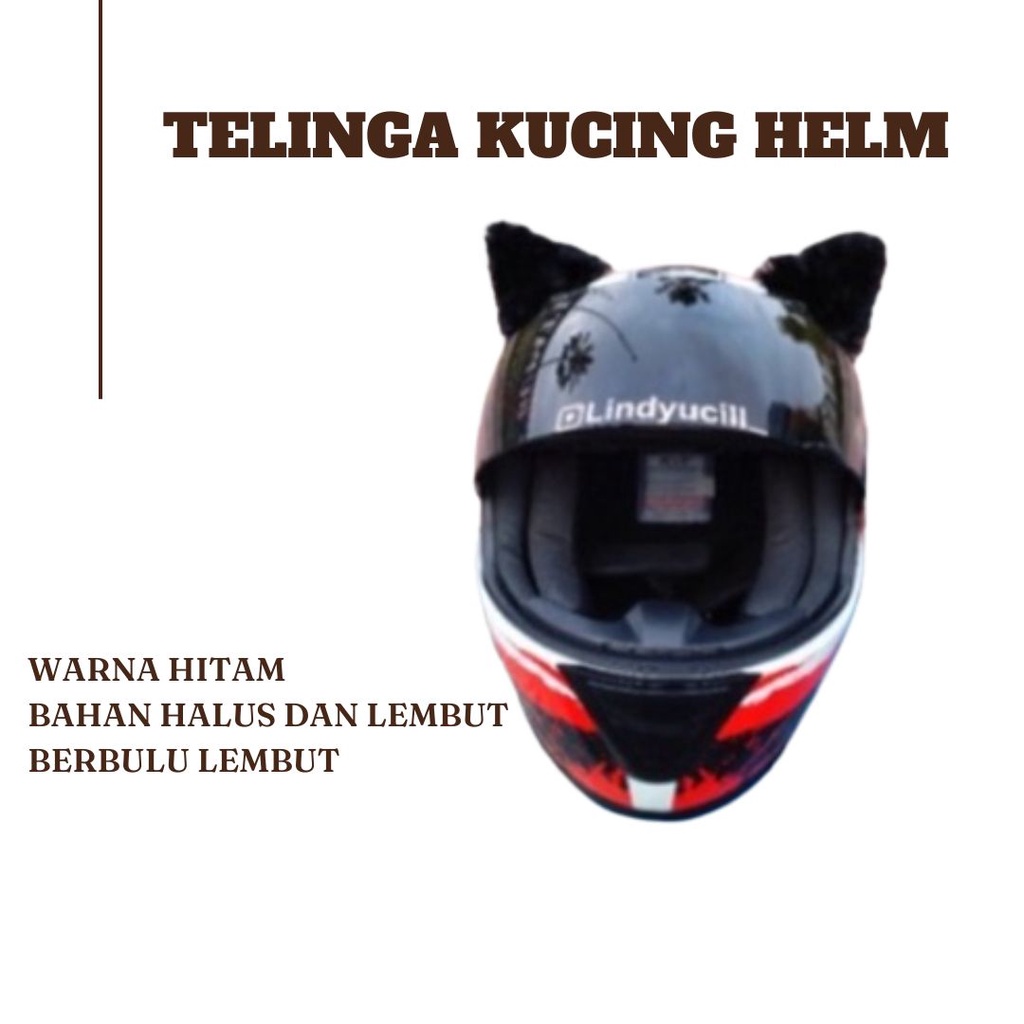 Jual Telinga Kucing Helm 1 Pasang Warna Hitam Berbulu Lembut | Shopee ...