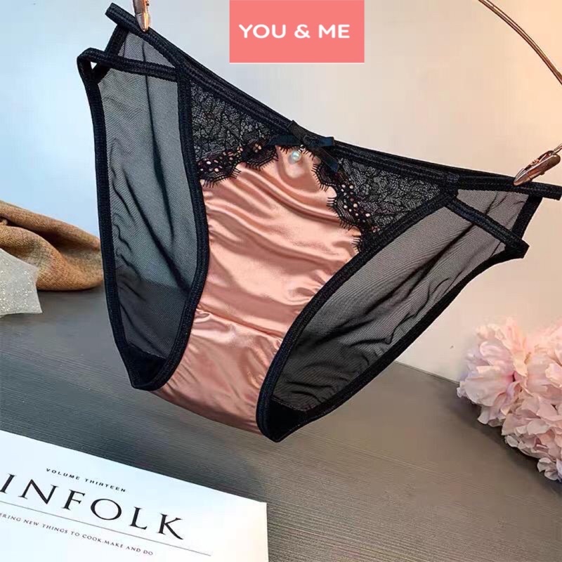 Jual Youandme - Celana Dalam Wanita Stretching Sexy Renda Mesh CD Satin Elegan Transparan ...