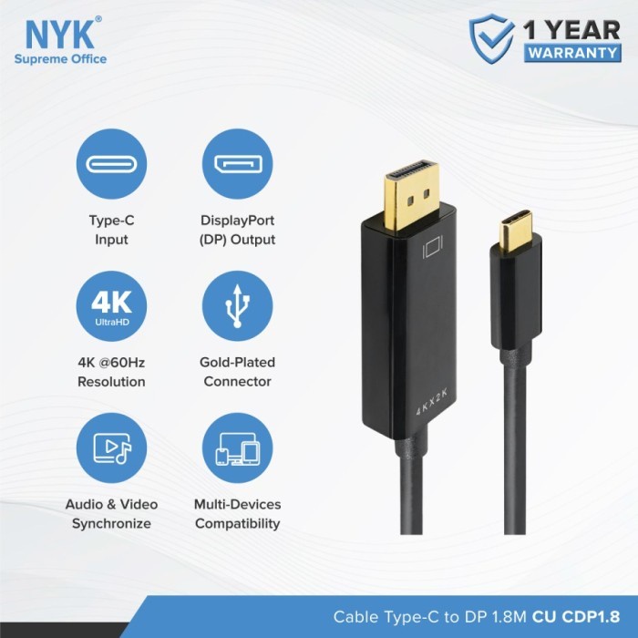 Jual Kabel KONVERTER USB Type C to DP Display Port | Shopee Indonesia