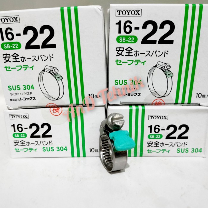Jual Klem Selang Toyox Clamp Type Sb-22 All Full Stainless 304 - 1 Pcs ...
