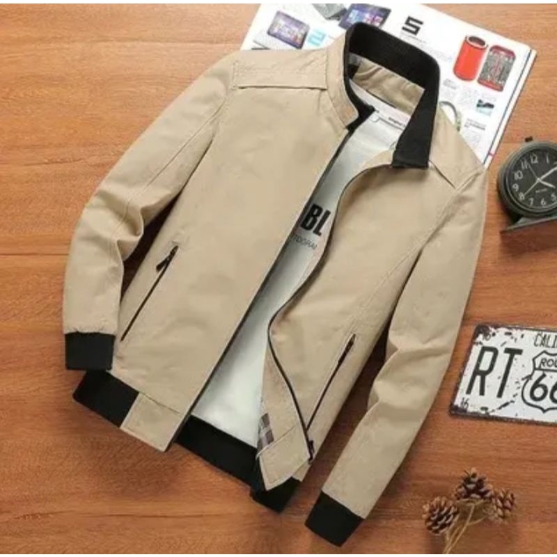 Jual jaket bomber kasual/jaket katun pria terbaru S-5XL | Shopee Indonesia