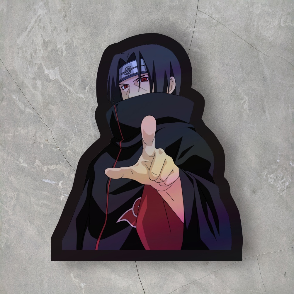 Jual Sticker Hologram Uciha Itachi | Sticker Anime cutting ukuran 7 cm ...